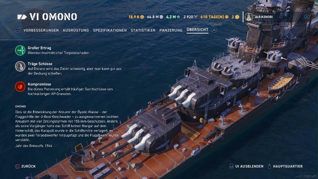 🇯🇵 T6 🇯🇵 OMONO 🇯🇵 World of Warships Legends ALF-KENOBI - YouTube