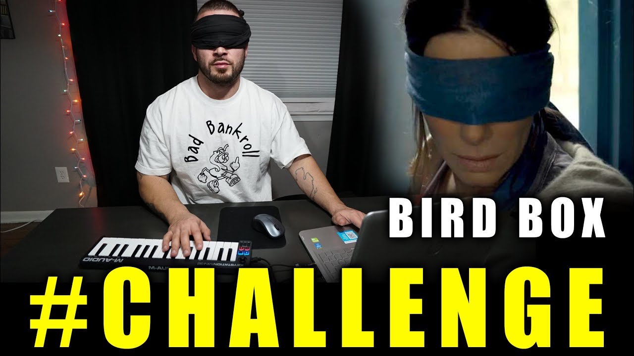 Bird Box BLINDFOLD Challenge - Making a Beat - YouTube
