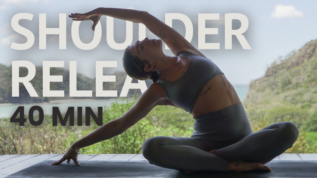 40-Min Gentle Yoga Flow | Shoulder Release & Spinal Twists - YouTube
