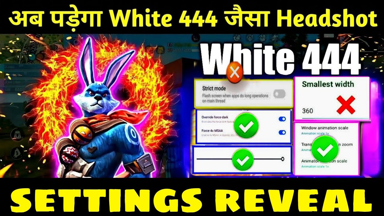 #white444 all Secret Settings ⚙️ reveal 😱 || Let's watch till the end 🗿 ...