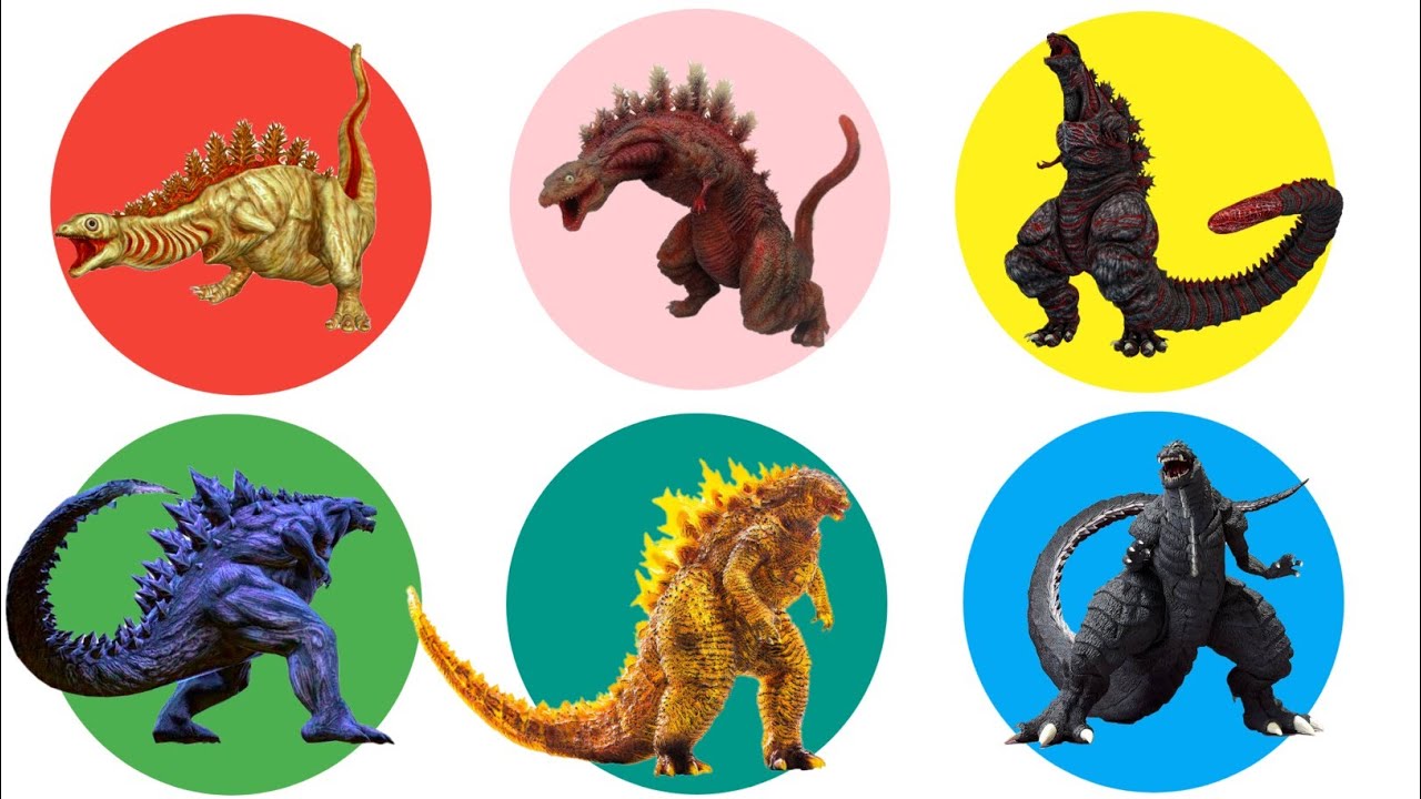 All Shin Godzilla Evolution vs Godzilla Monsterverse with Spinning ...