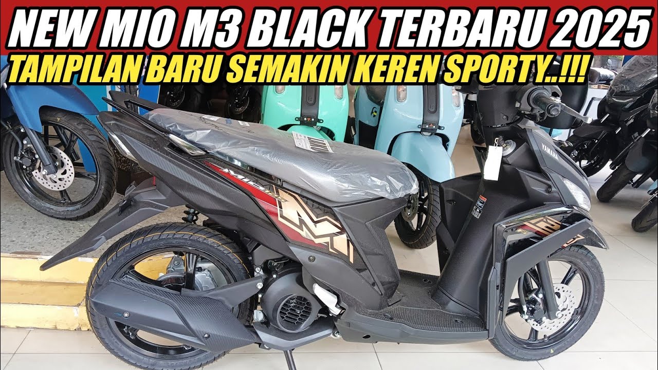 NEW MIO M3 TERBARU 2025 BLACK INI BARU KEREN! SIAP TUMBANGKAN BEAT ...