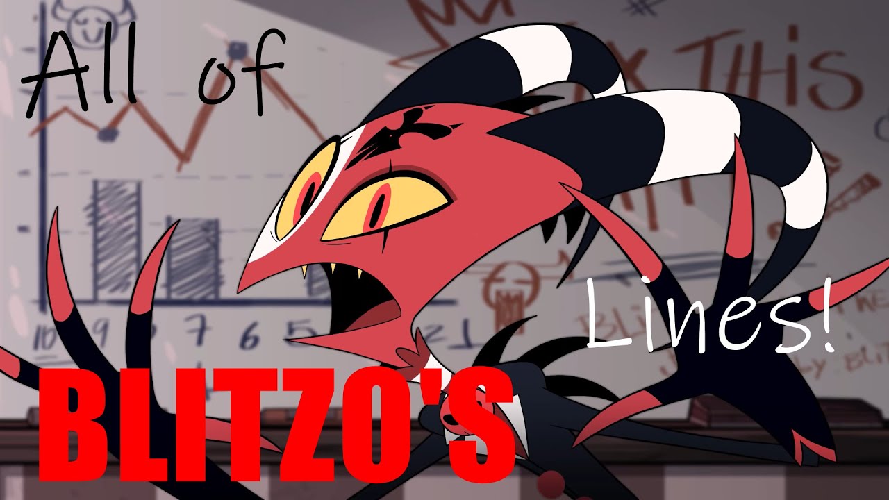(HELLUVA BOSS) All of Blitzo's lines (Episodes Pilot-7) - YouTube