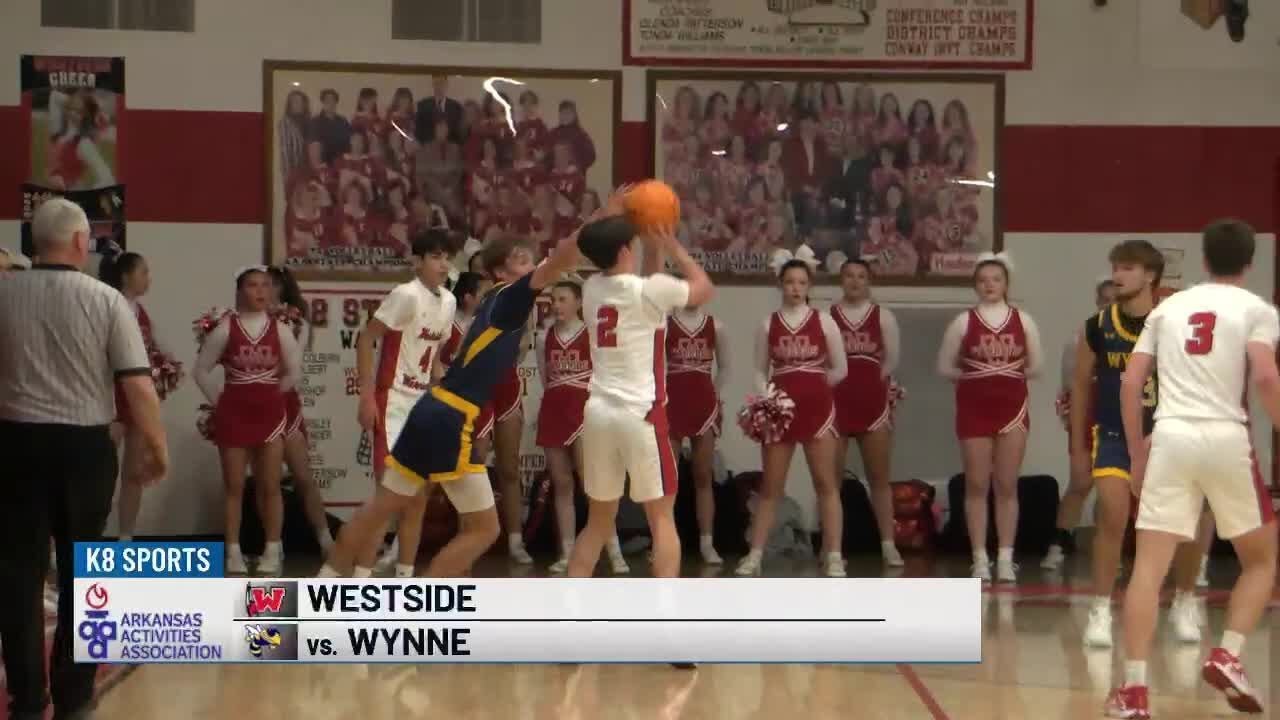 Westside boys basketball beats Wynne, starts season 9-2 - YouTube