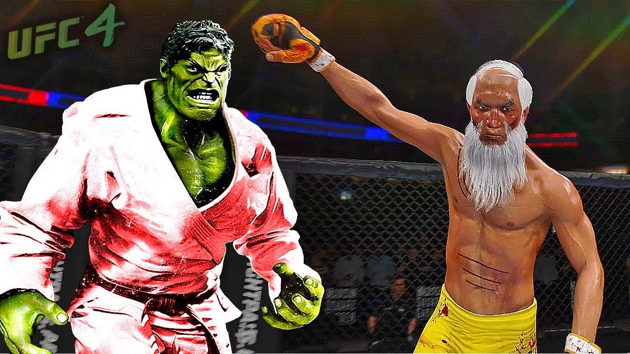 UFC4 | Old Bruce Lee vs. Karate Master Hulk (EA sports UFC 4) - YouTube