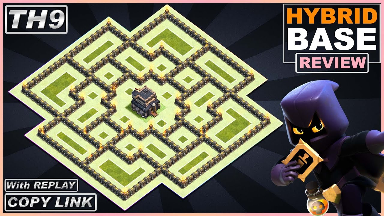 BEST!! TH9 Base 2021 with Replay | COC TH9 Farming/Trophy/Hybrid base ...
