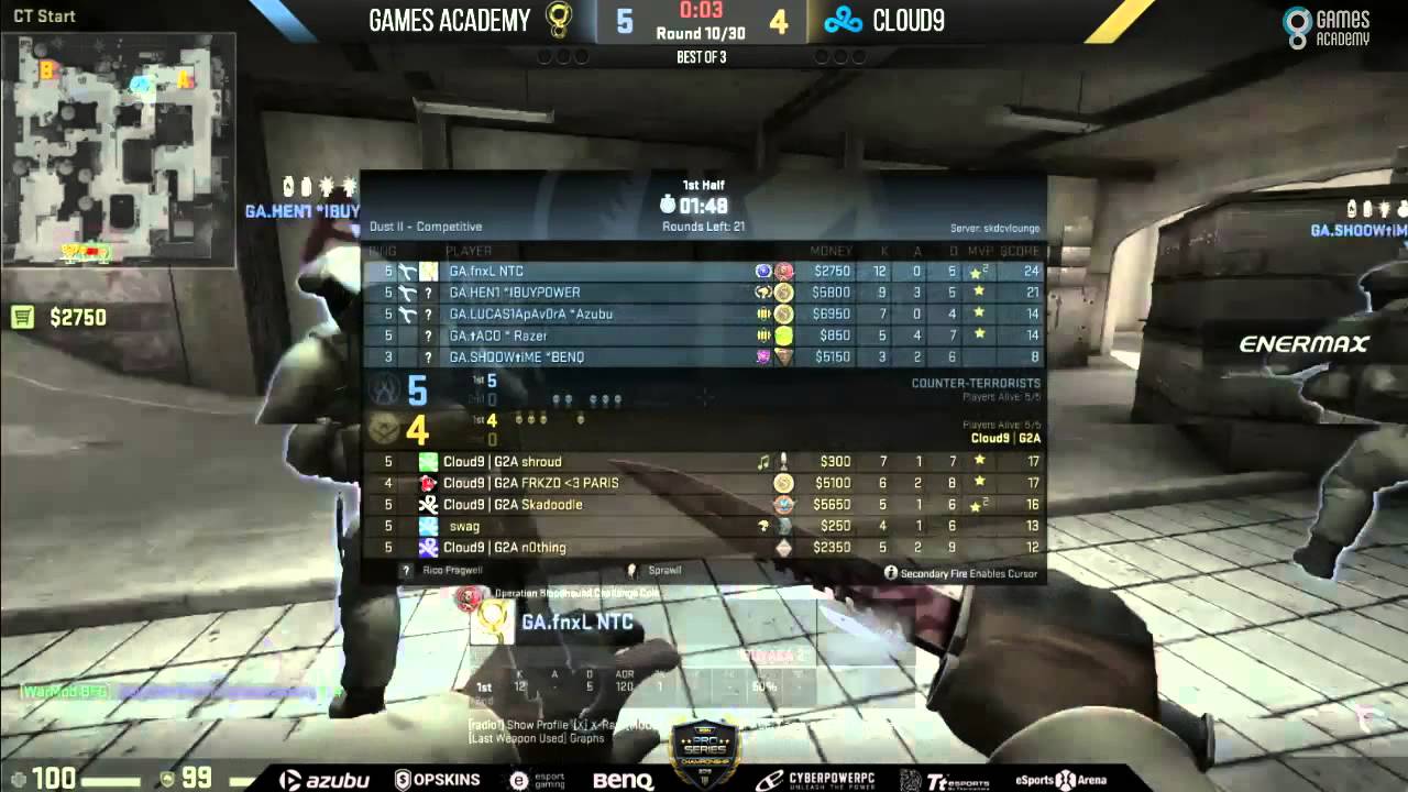 RGN Pro Series Championship - Games Academy vs. Cloud 9 (Mapa 1 - Dust ...