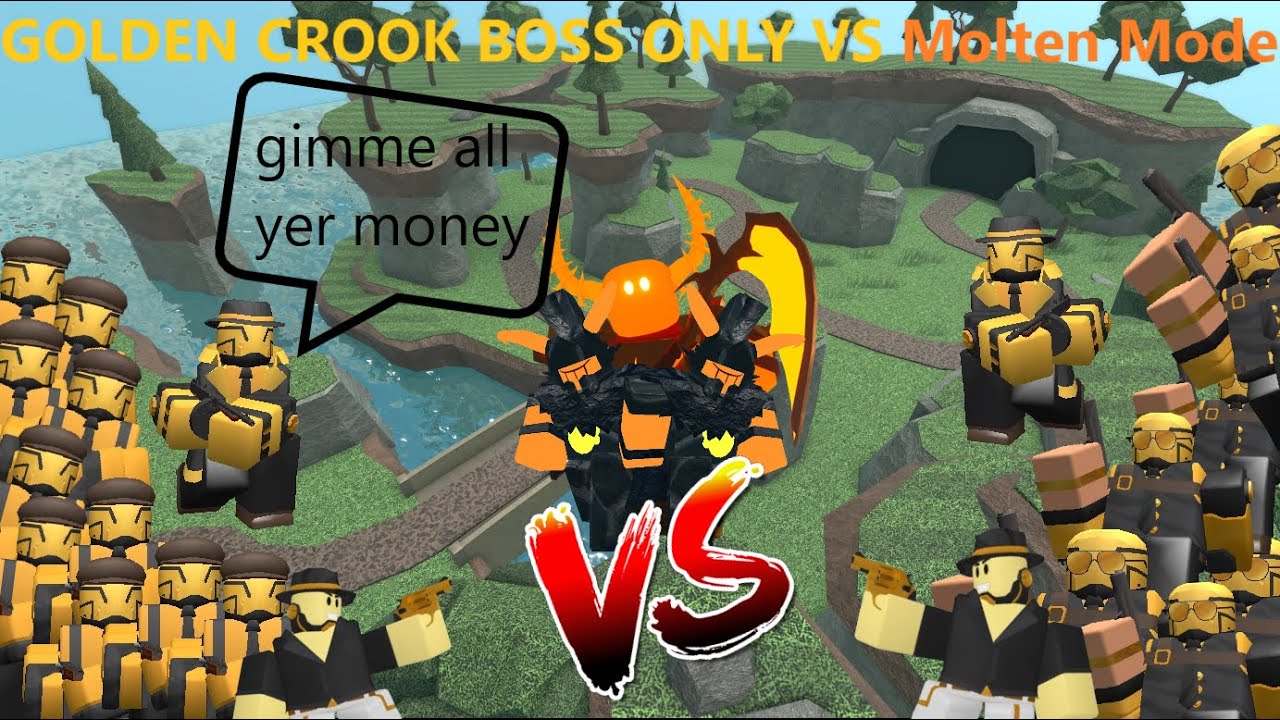 Golden Crook Boss Only vs Molten Mode - YouTube