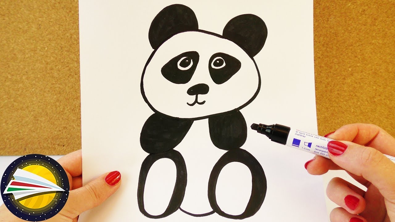 Hogyan rajzoljunk pandát | aranyos pandamaci rajzolása és színezése ...