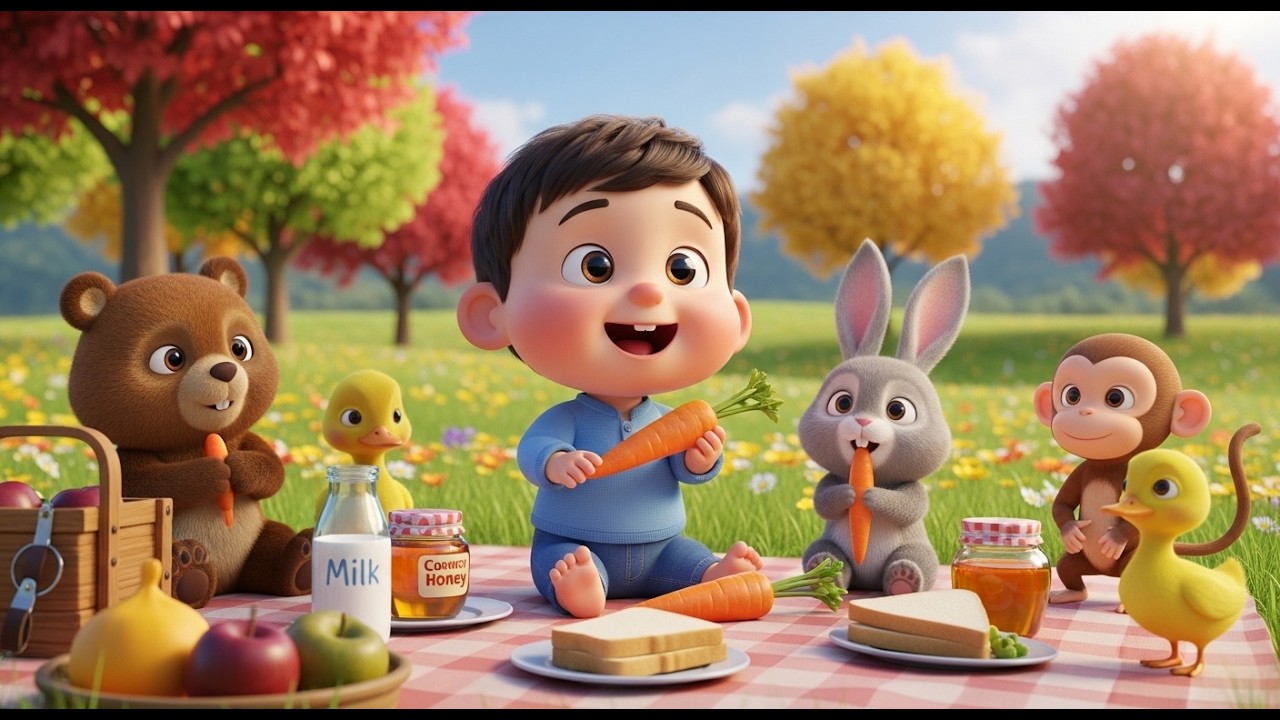 Animal Hungry Song | Fun Feeding Animals Song for Kids | Nursery Rhymes ...