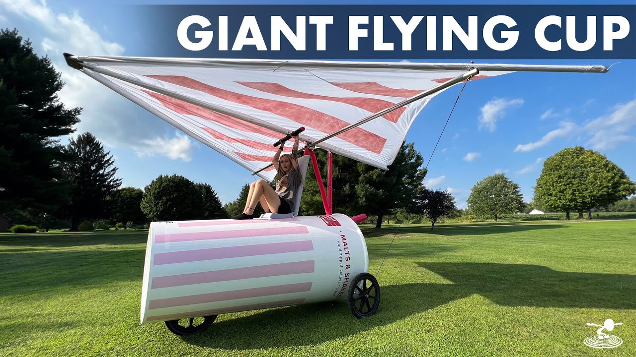 How Hard Is It To make A Cup Fly? Red Bull Flugtag - YouTube