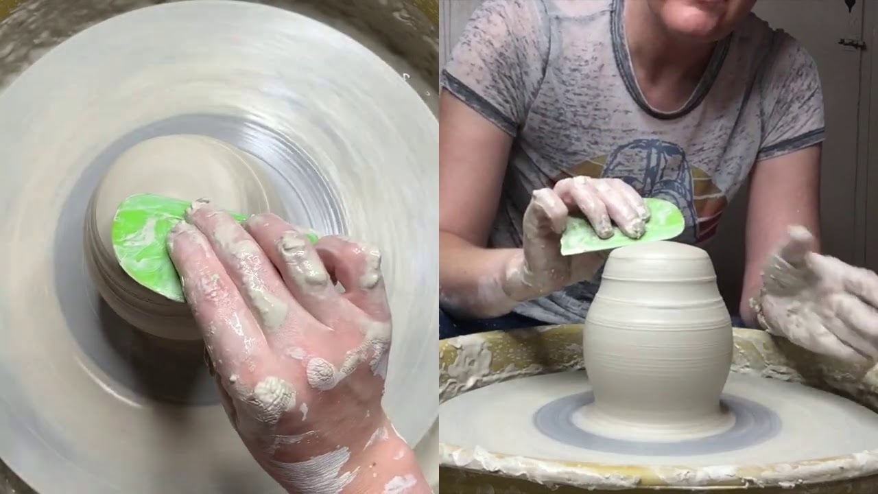 Throwing a One Piece Lidded Jar - YouTube