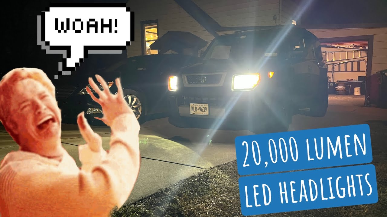 LED HEADLIGHTS IN MY HONDA ELEMENT - YouTube