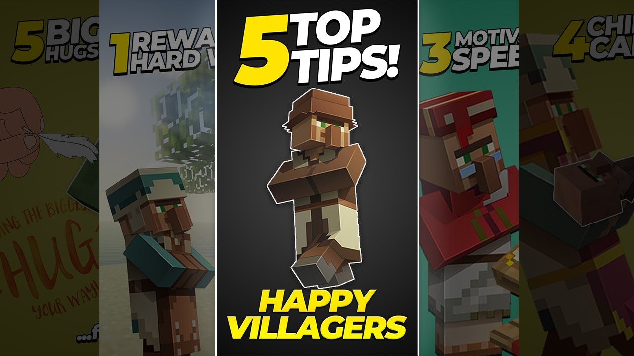 5 Top Tips for Happy Villagers [Minecraft] (#SHORTS) - YouTube