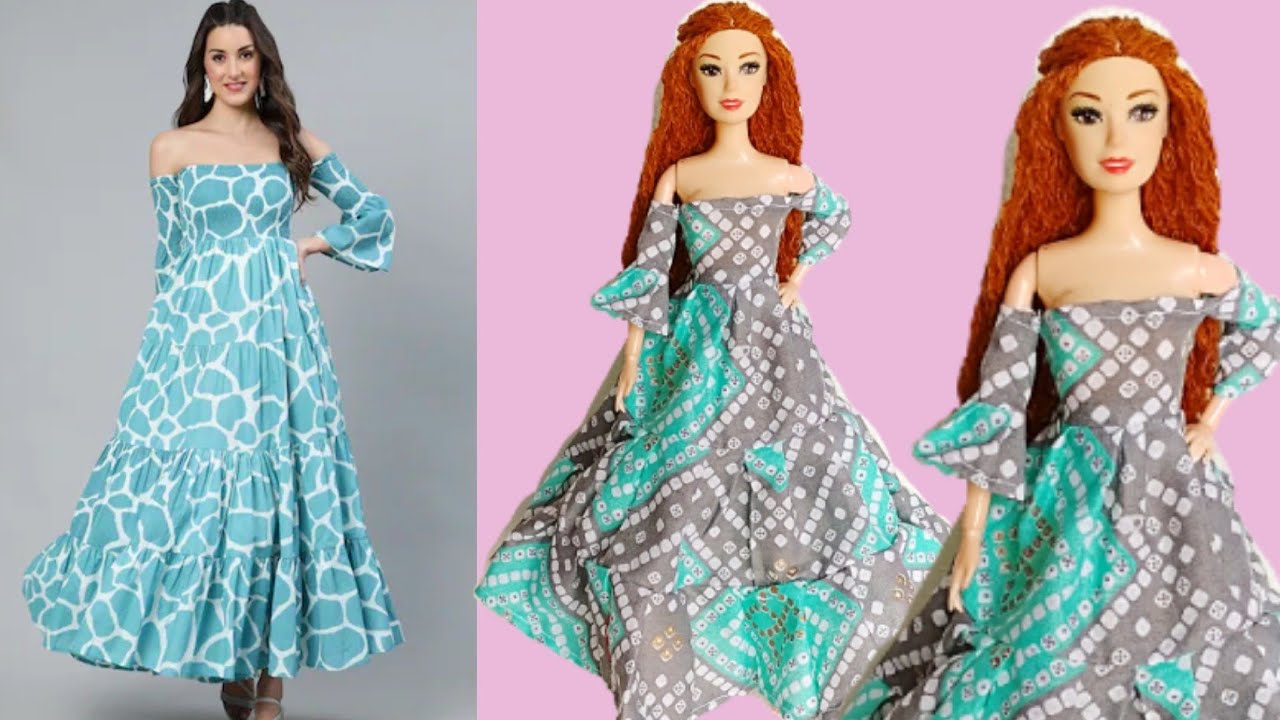 DIY Barbie Dress Easy | Doll Dress | D Creating - YouTube