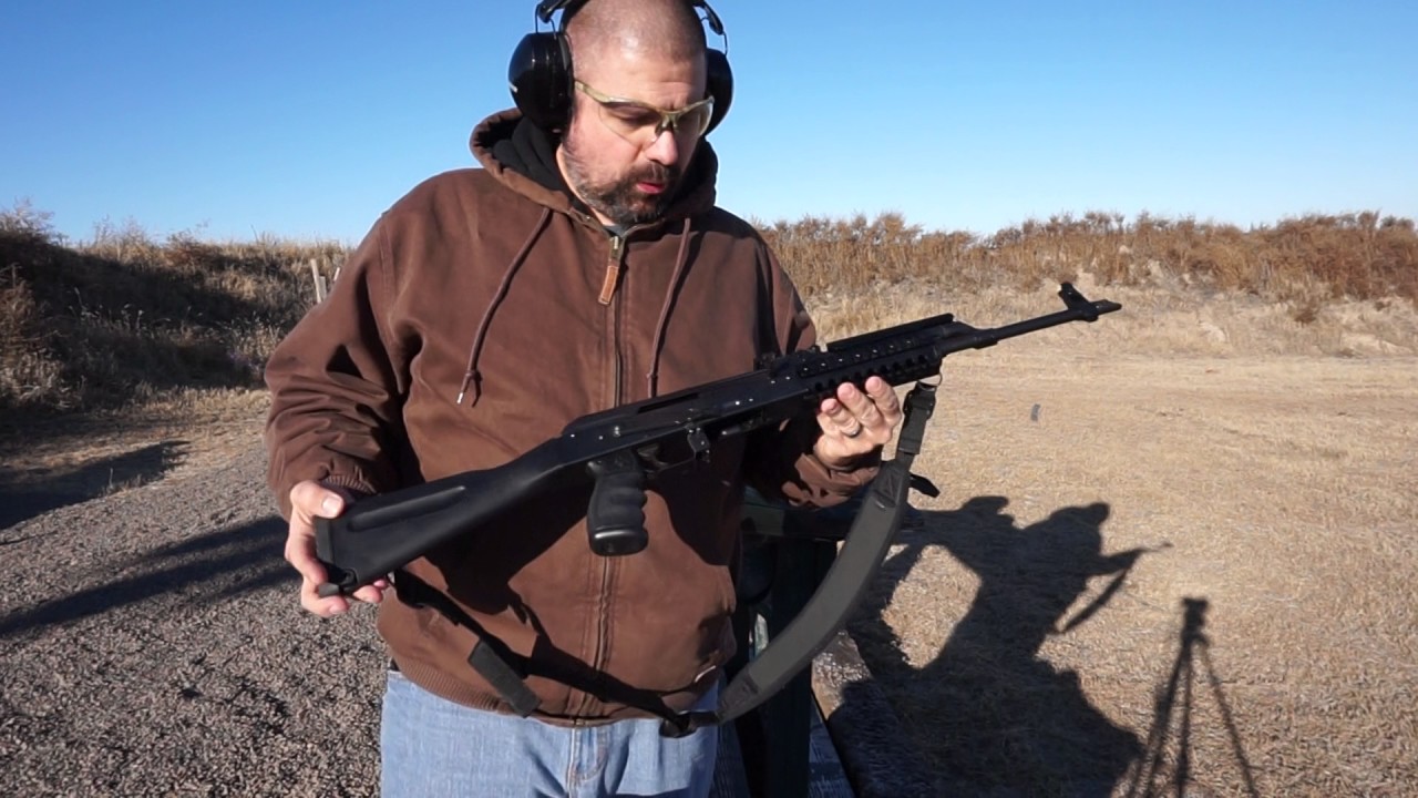 AMD 63 JRAK 47 Iron sights accuracy with steel case ammo at 60 yds ...