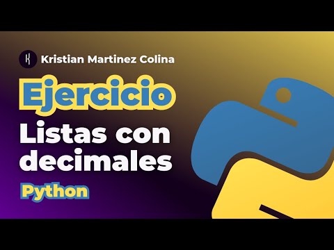 Como usar números decimales con listas en Python, aprende a usar Python, ejercicios de #python ...