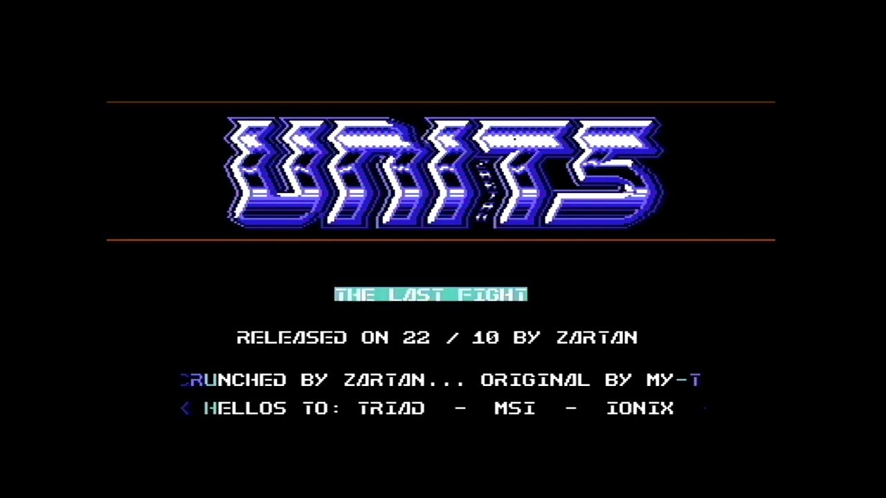 Commodore 64 demo: Unit 5 - The Last Fight cracktro (1989) - YouTube