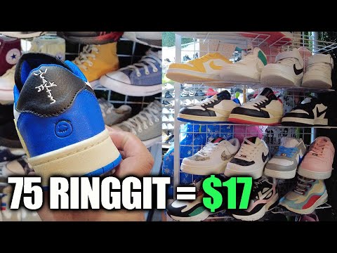 Travis Scott Jordan 1 Cactus Jack ONLY $17 - Kuala Lumpur Malaysia Berjaya Times Square FAKE MALL
