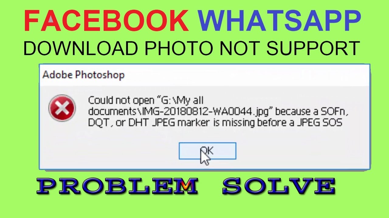 Image, Photos Not supporting in Adobe Photoshop. How to solve? - YouTube