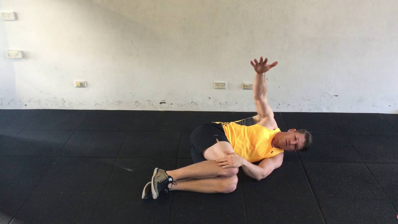 Thoracic rotation with rib pull - YouTube