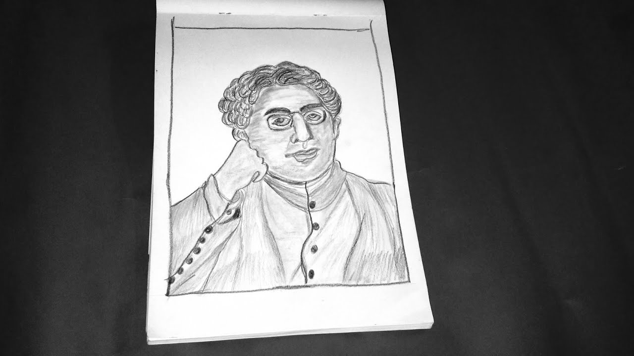 Portrait on Acharya Jagadish Chandra Bose /How to draw Sir Jagadish ...