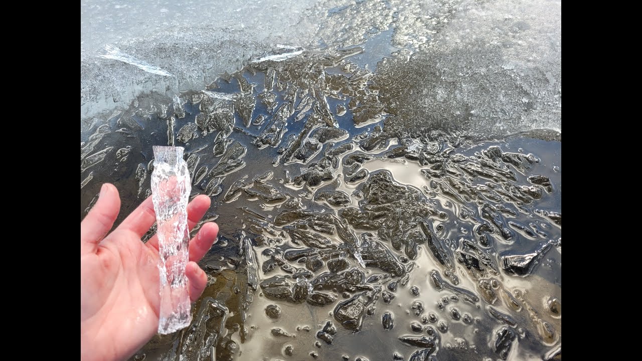A Minute of Candle Ice on an Alpine Lake - YouTube