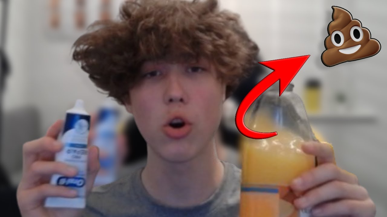 ORANGE JUICE AND TOOTHPASTE CHALLENGE (HUGE ACCIDENT) - YouTube