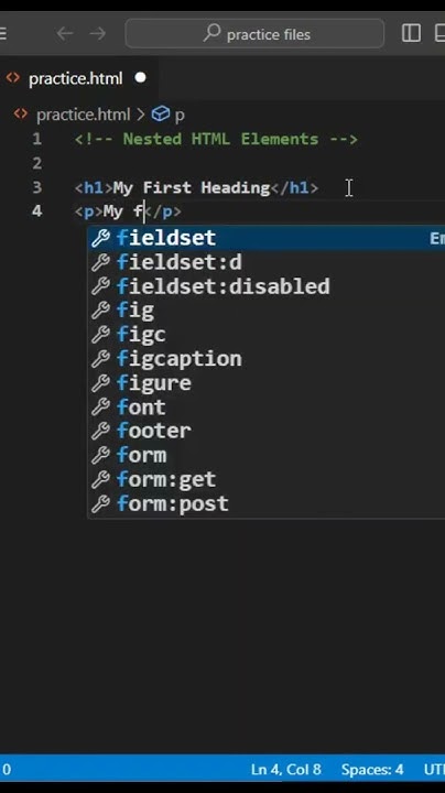 Nested Html Elements Html Coding Code Webdevelopment Htmlcode Html5 Youtube