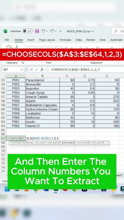 Excel CHOOSECOLS Function: The Hidden Feature You Need to Know - YouTube
