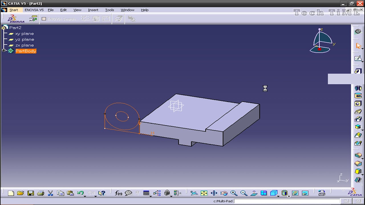 CATIA Tutorial 7 | Part Design | CATPart File + Docx - YouTube
