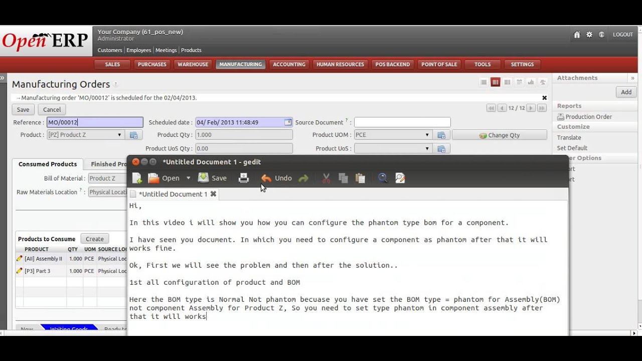 BOM configuration for type phantom & normal 6.1 - YouTube