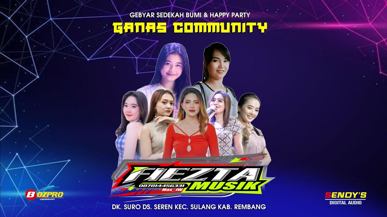 🔴LIVE STREAMING " FIEZTA MUSIC " GEBYAR SEDEKAH BUMI GANAS COMMUNITY ...