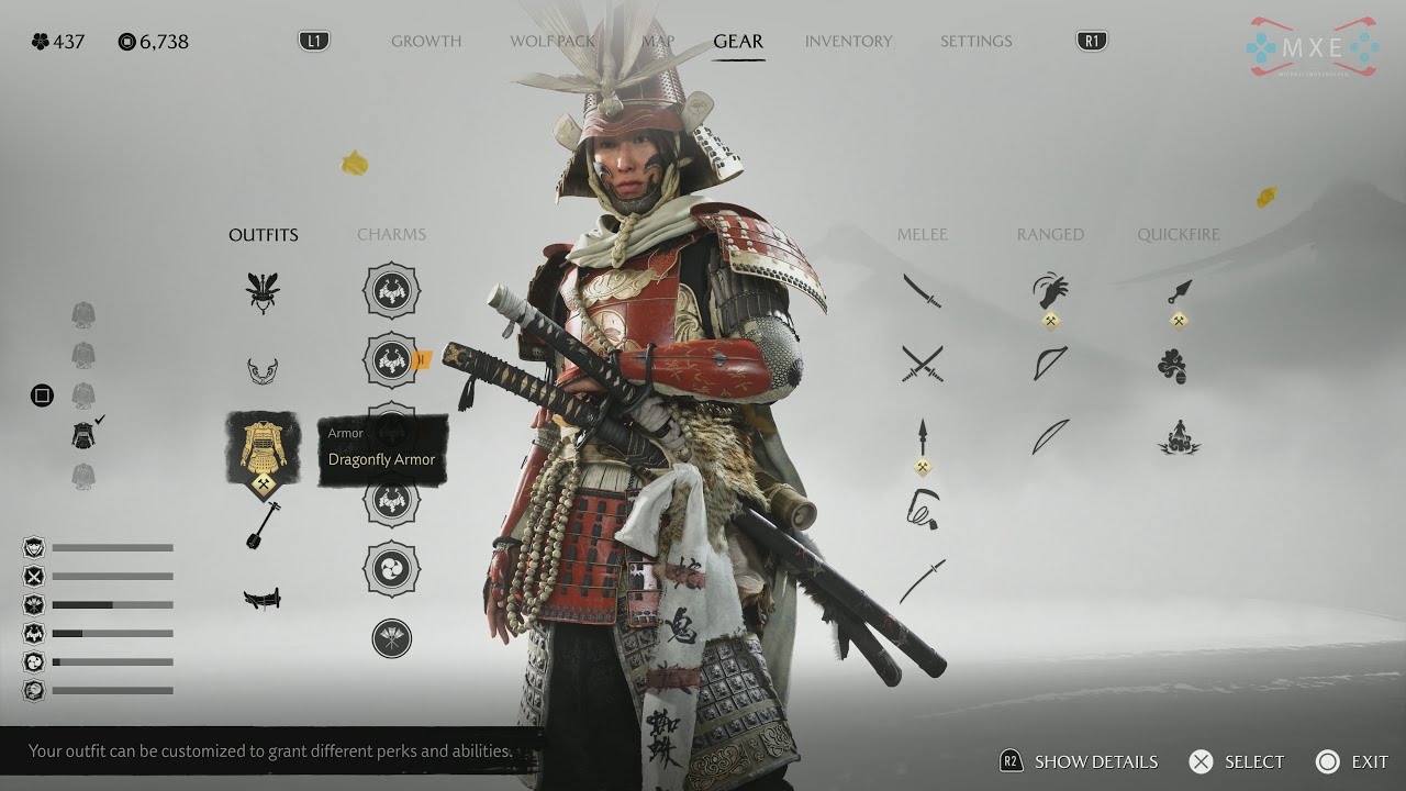 Ghost of Yotei (PS5 Pro Enhanced) - Dragonfly Armor (Fully Upgraded ...