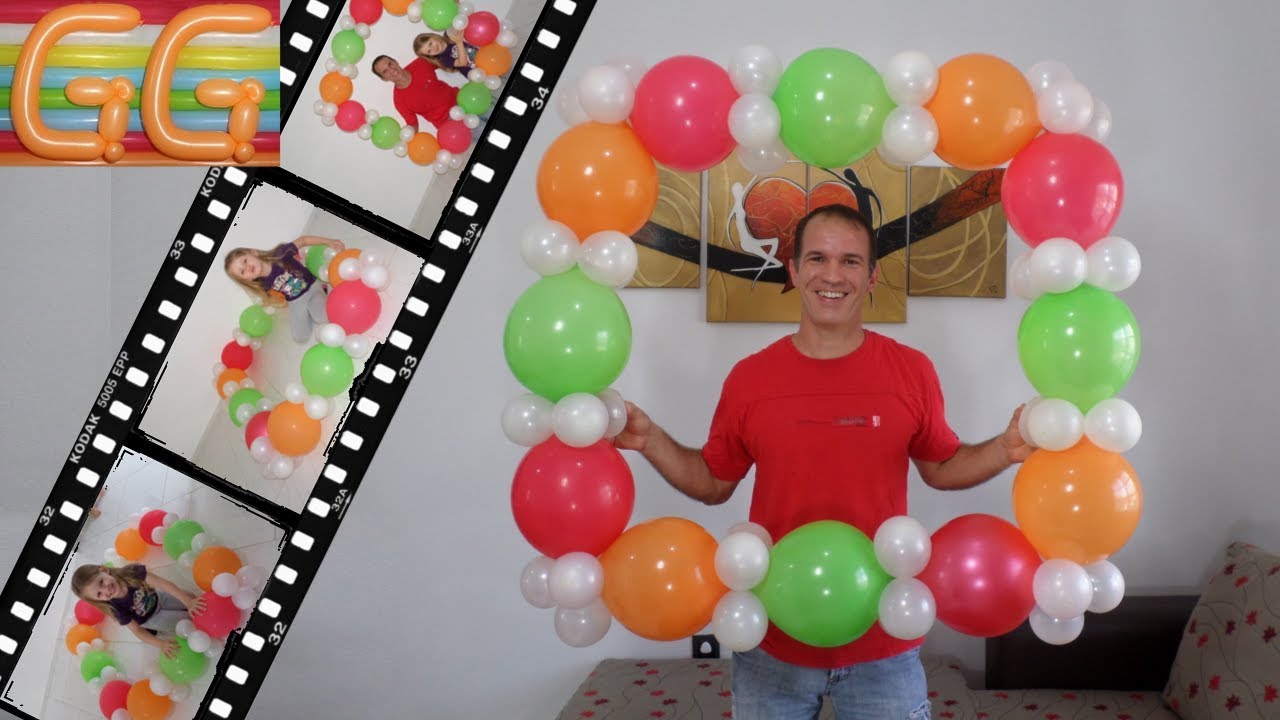 marco para fotos gigante para fiestas - decoracion con globos ...