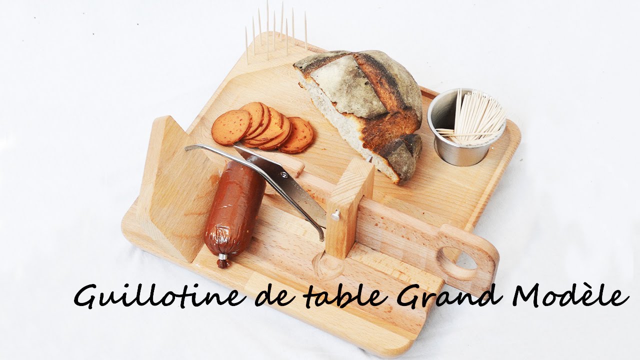 Guillotine de table en bois Grand Modèle - YouTube
