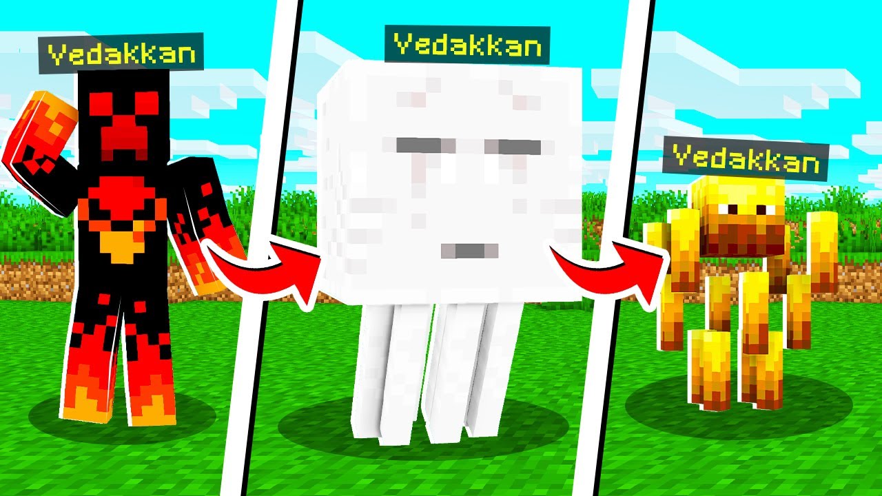 Minecraft... But Shapeshifting To Every Mob in 30 Seconds | Malayalam ...