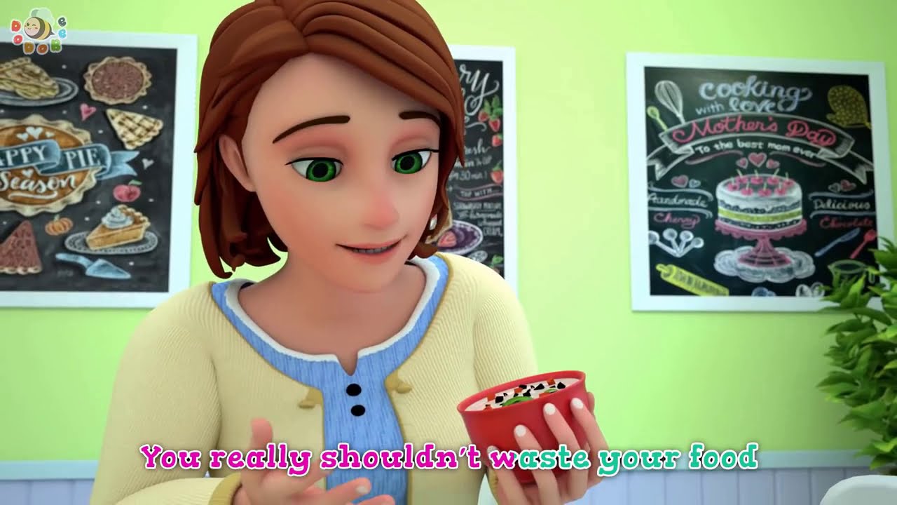 Don't Waste Food Song | DoDoBee Nursery Rhymes & Kids Songs - YouTube