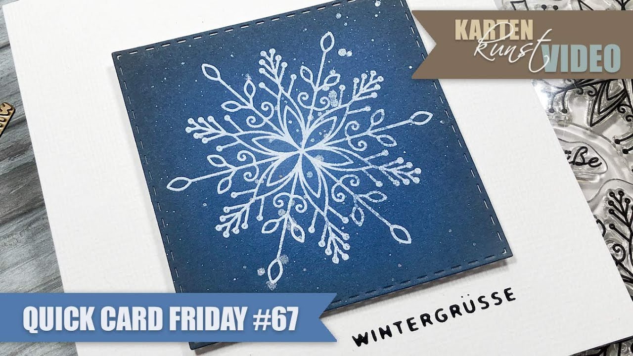 Karten-Kunst Quick Card Friday #67 – Embosste Schneeflocke - YouTube