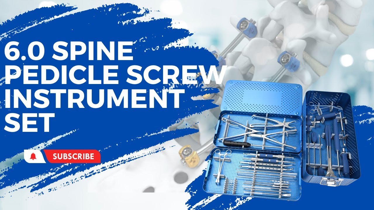 6.0mm Spinal Pedicle Screw Instrument Set Orthopedic Spine Surgical Kit ...