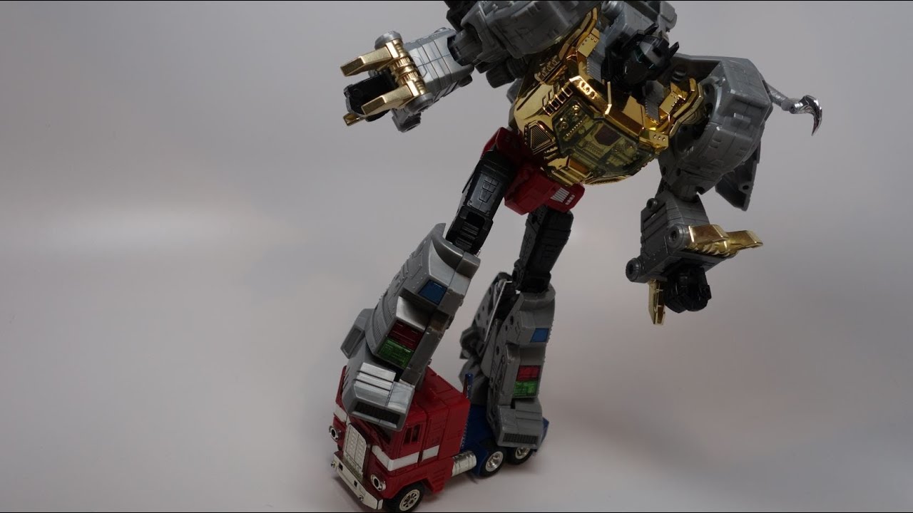 Size Comparison - Masterpiece Grimlock & G2 Optimus Prime - YouTube