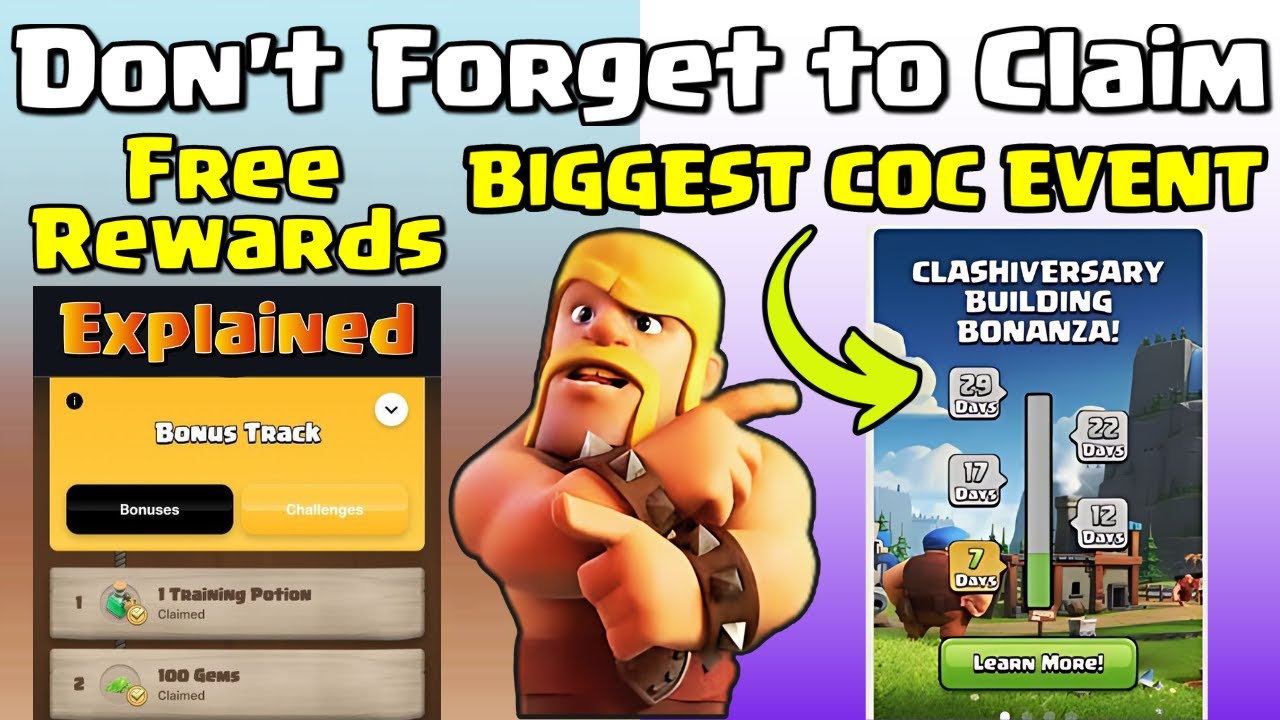 New CoC Event Clashiversary Building Bonanza! Free Builder Boost for 29 ...