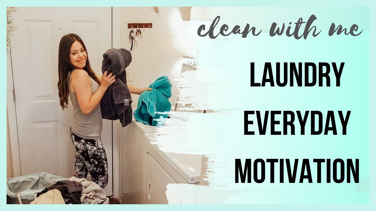 laundry everyday motivation \\ wash and fold clothes with me \\ laundry ...