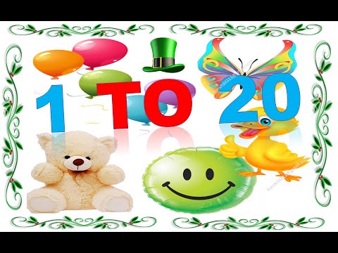 1 to 20 in numbers and words - YouTube