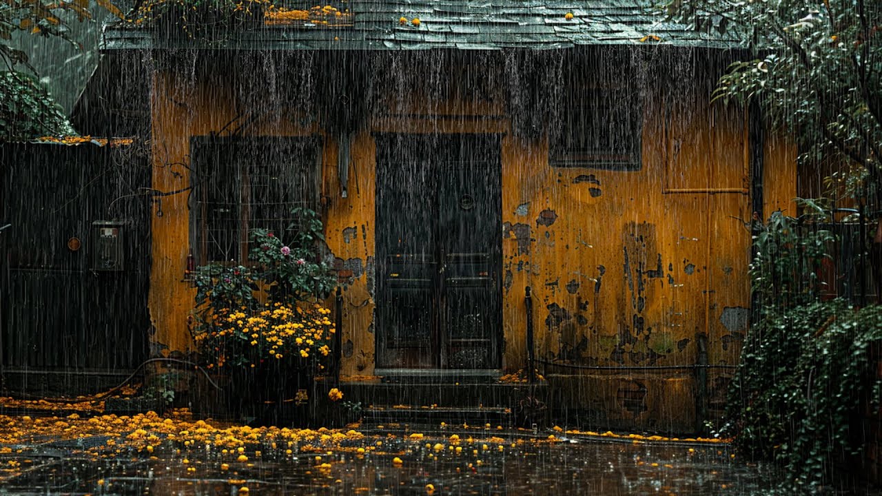 Wake Up Refreshed After a Night of Deep Sleep with Heavy Rain on Roof ...