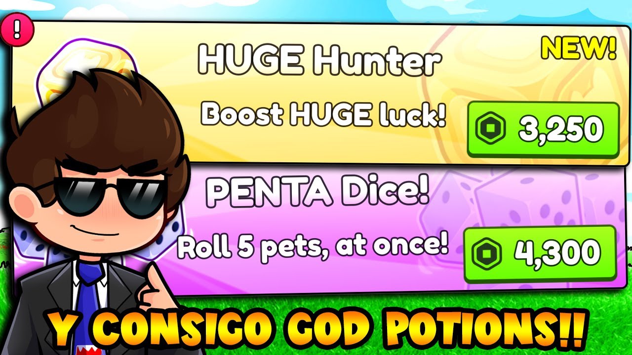 COMPRO LOS PASES DE HUGE HUNTER Y PENTA DICE EN PETS GO DE ROBLOX ...