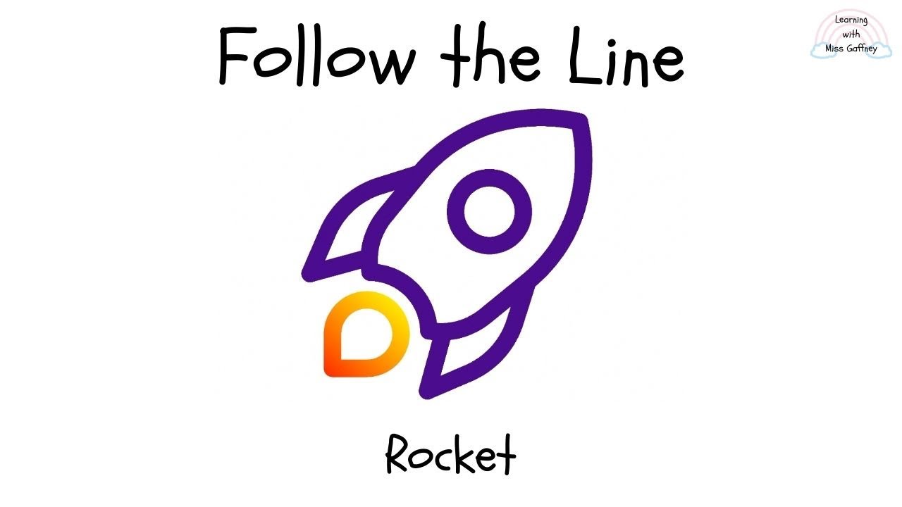 Follow the Line | Rocket | Air Tracing for Kids - YouTube