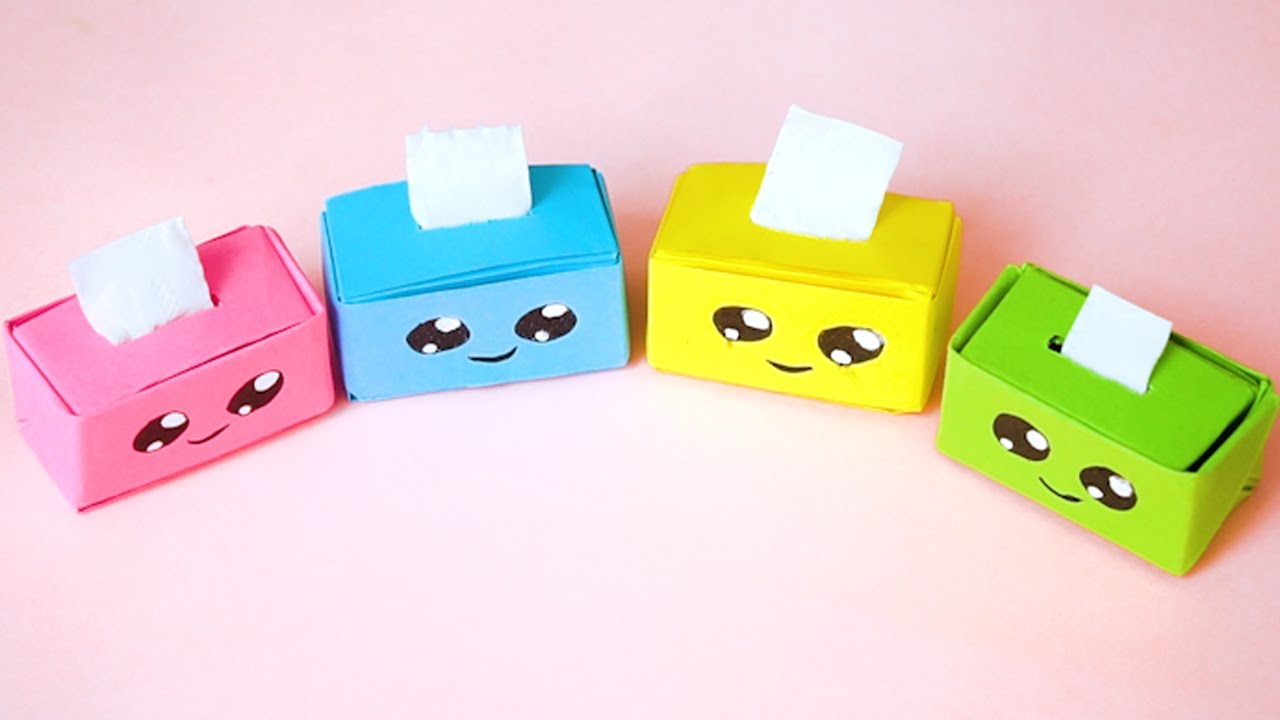 Tissue Paper Box || How to make Origami Tissue Paper Box || Paper ...
