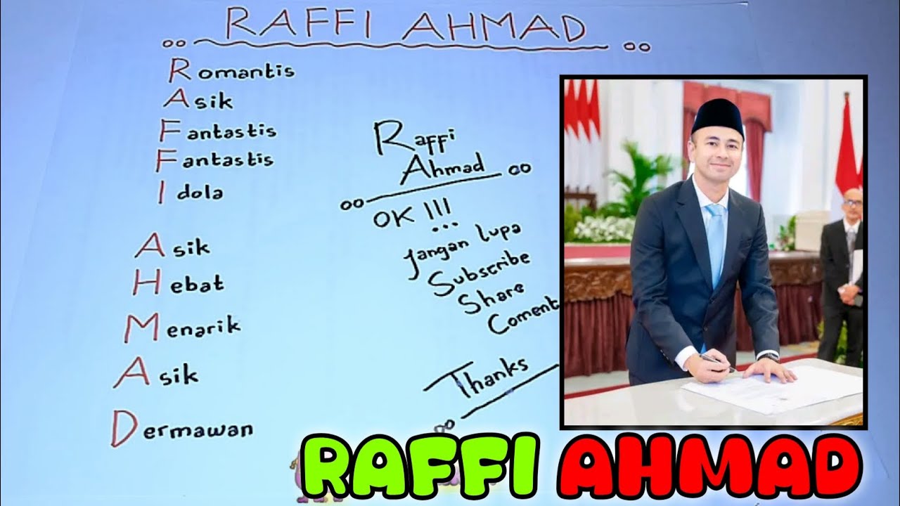 ARTI NAMA RAFFI AHMAD - YouTube