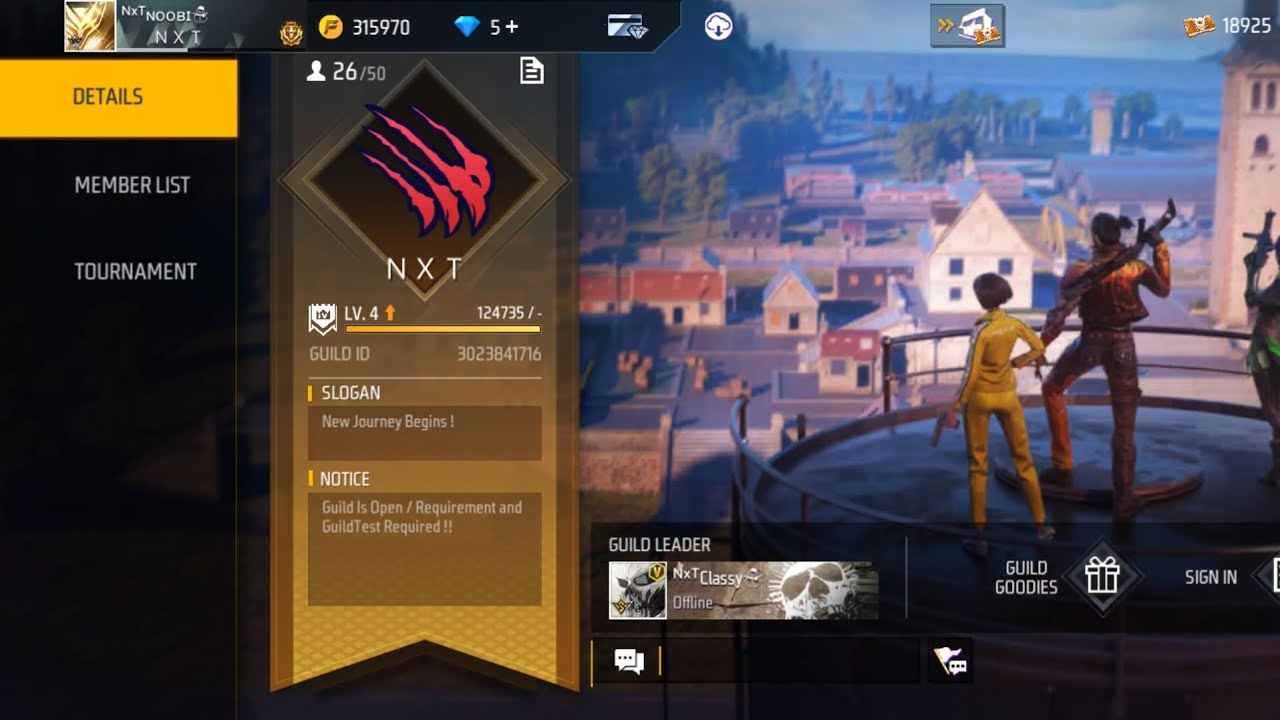 @classyfreefire i need only 30 sec for joining nxt guild🔥😈 @NOOBI ...